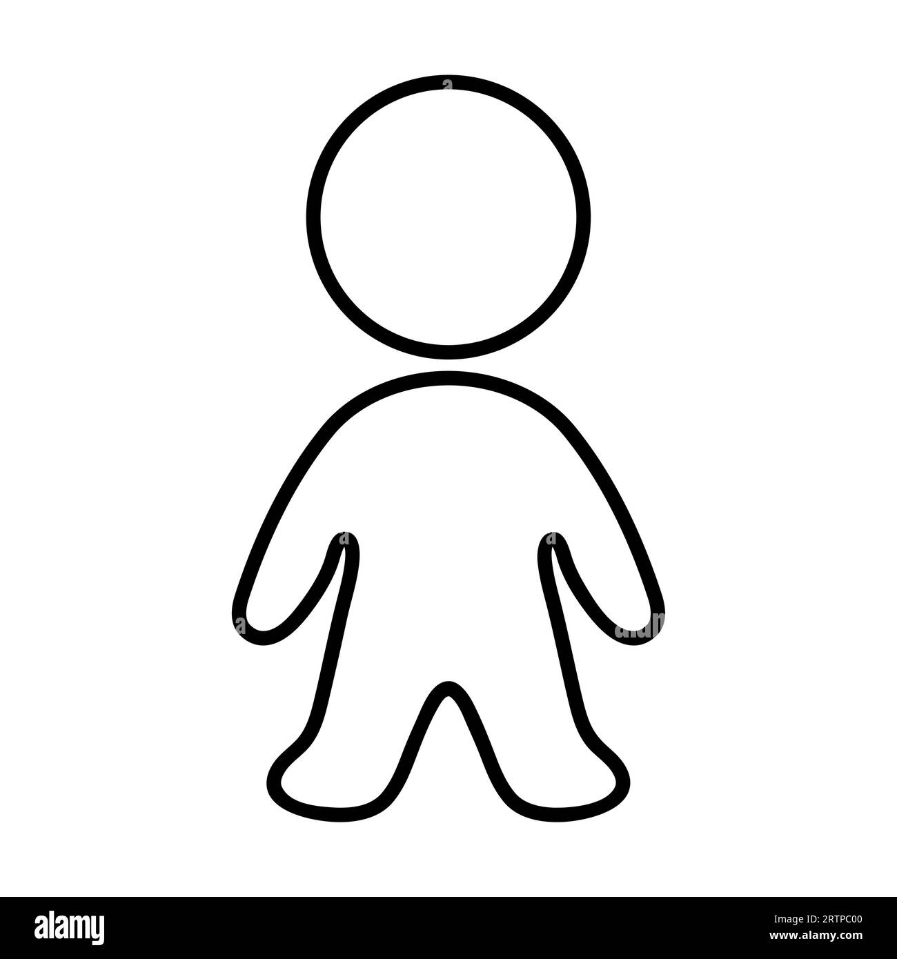 Simple outline of infant or child vector icon Stock Vector Image & Art ...