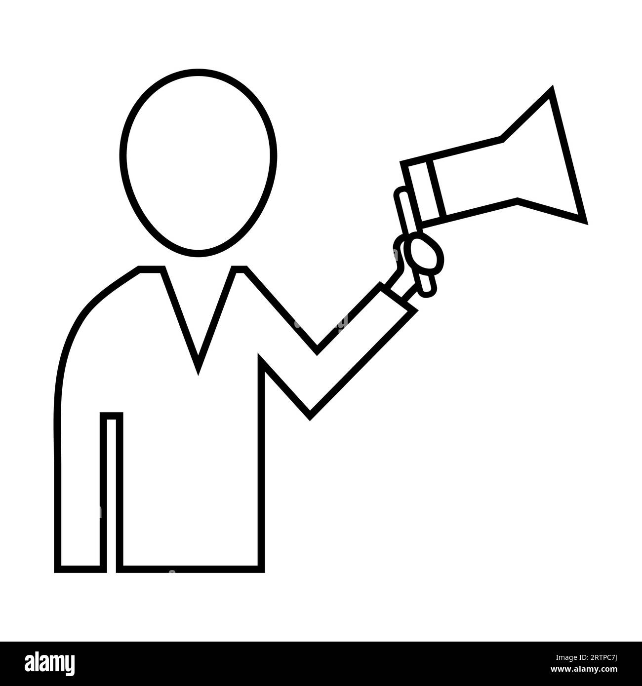 Shop megaphone icon outline Cut Out Stock Images & Pictures - Alamy