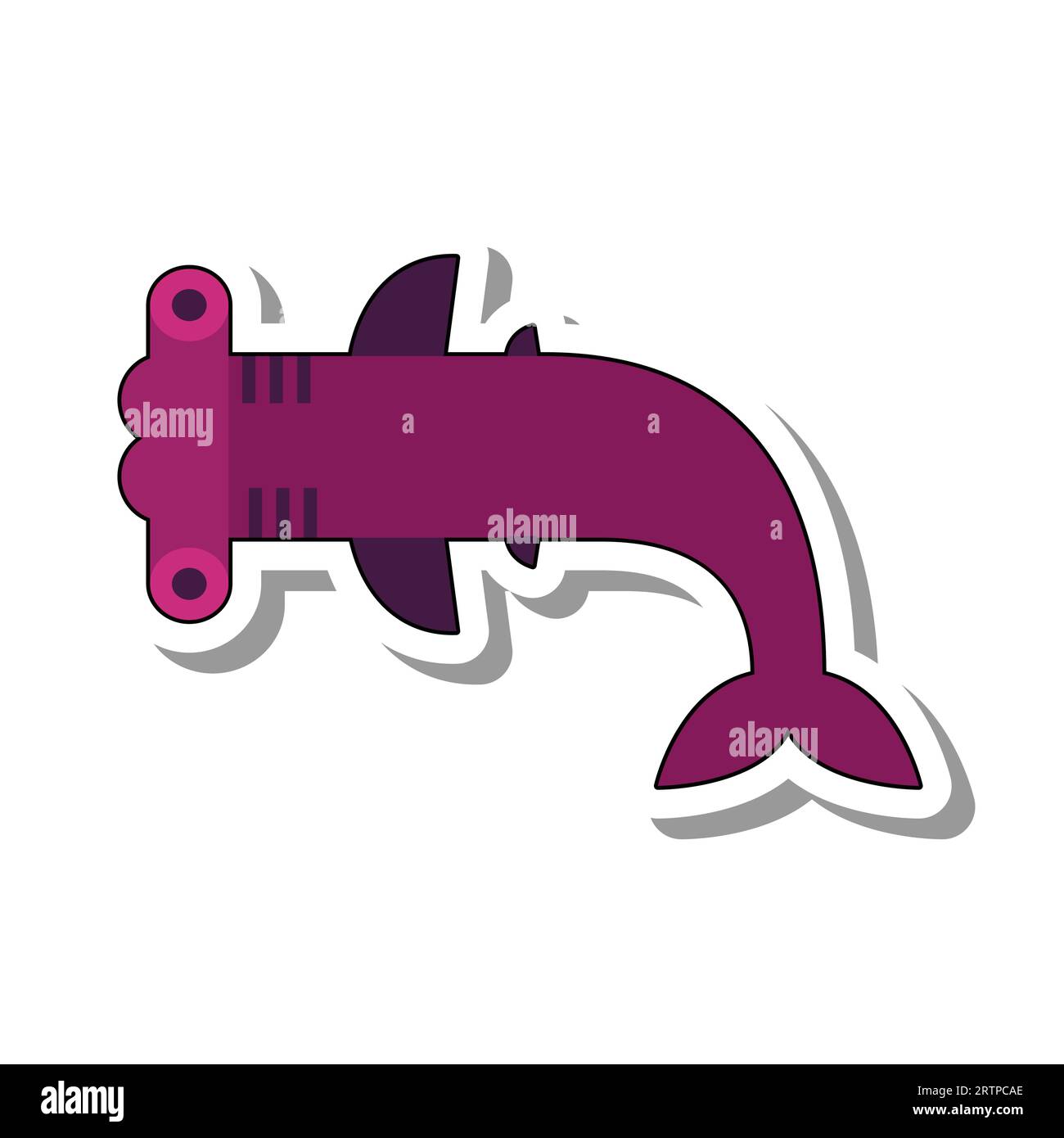 Shark top view Stock Vector Images - Alamy