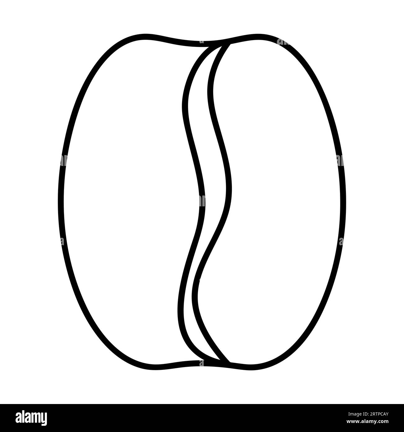 Simple outline of whole roasted coffee bean vector icon Stock Vector ...
