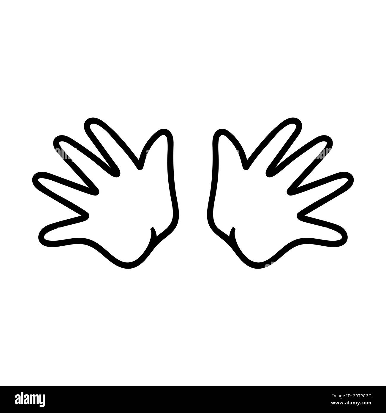 Simple outline of open newborn baby palms vector icon Stock Vector ...