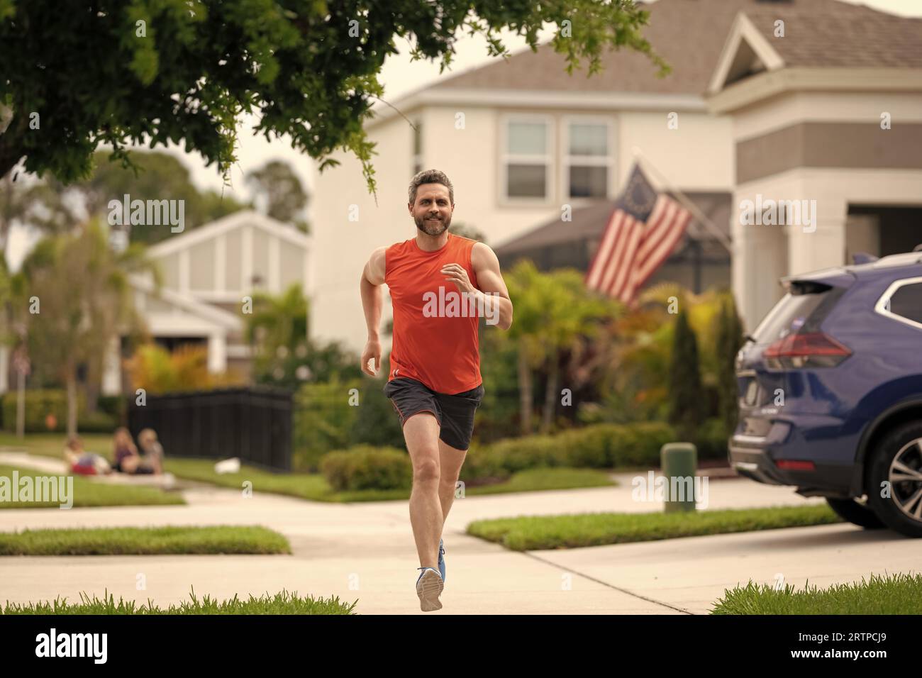 image of sport runner run. sport runner run in the street. sport runner ...