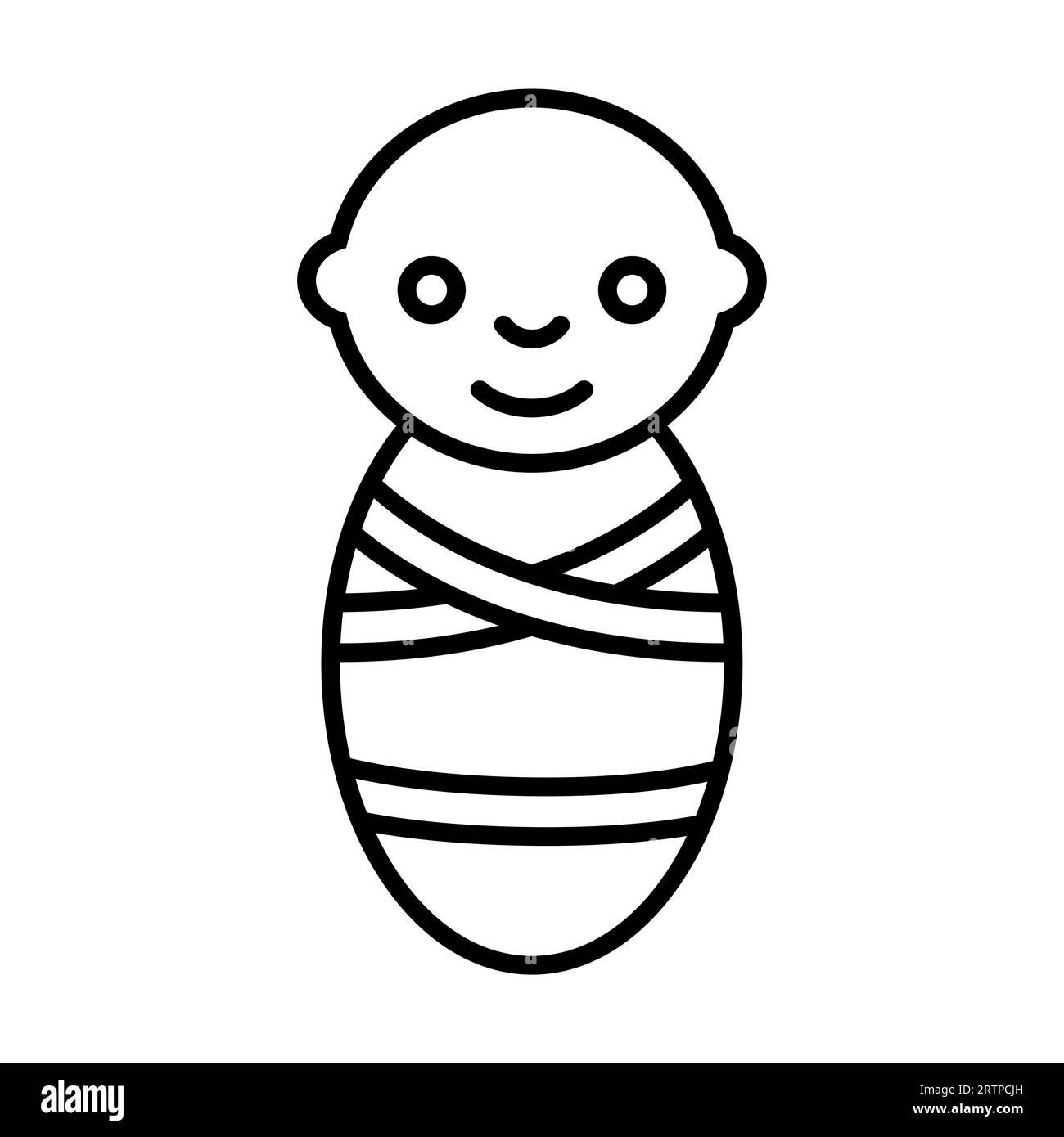 Baby wrapped in blanket Black and White Stock Photos & Images - Alamy