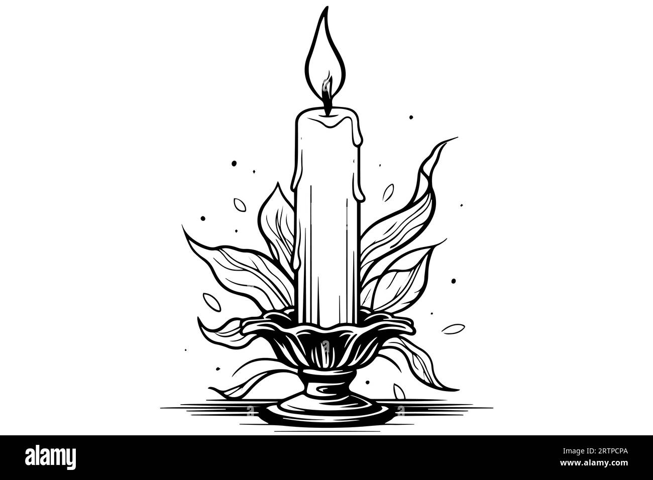 Burning Candle Sketch
