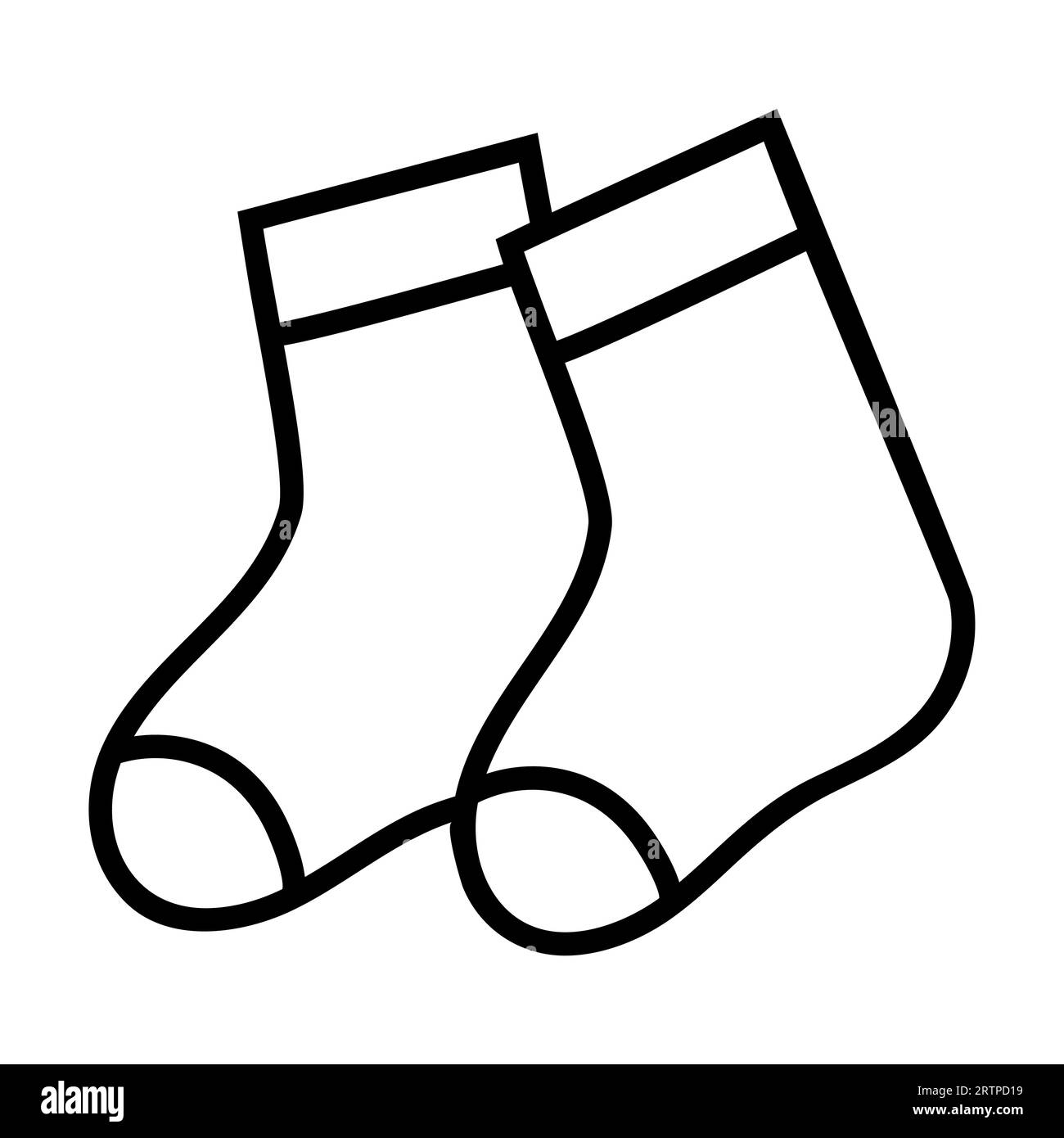 Sock icon simple outline Black and White Stock Photos & Images - Alamy
