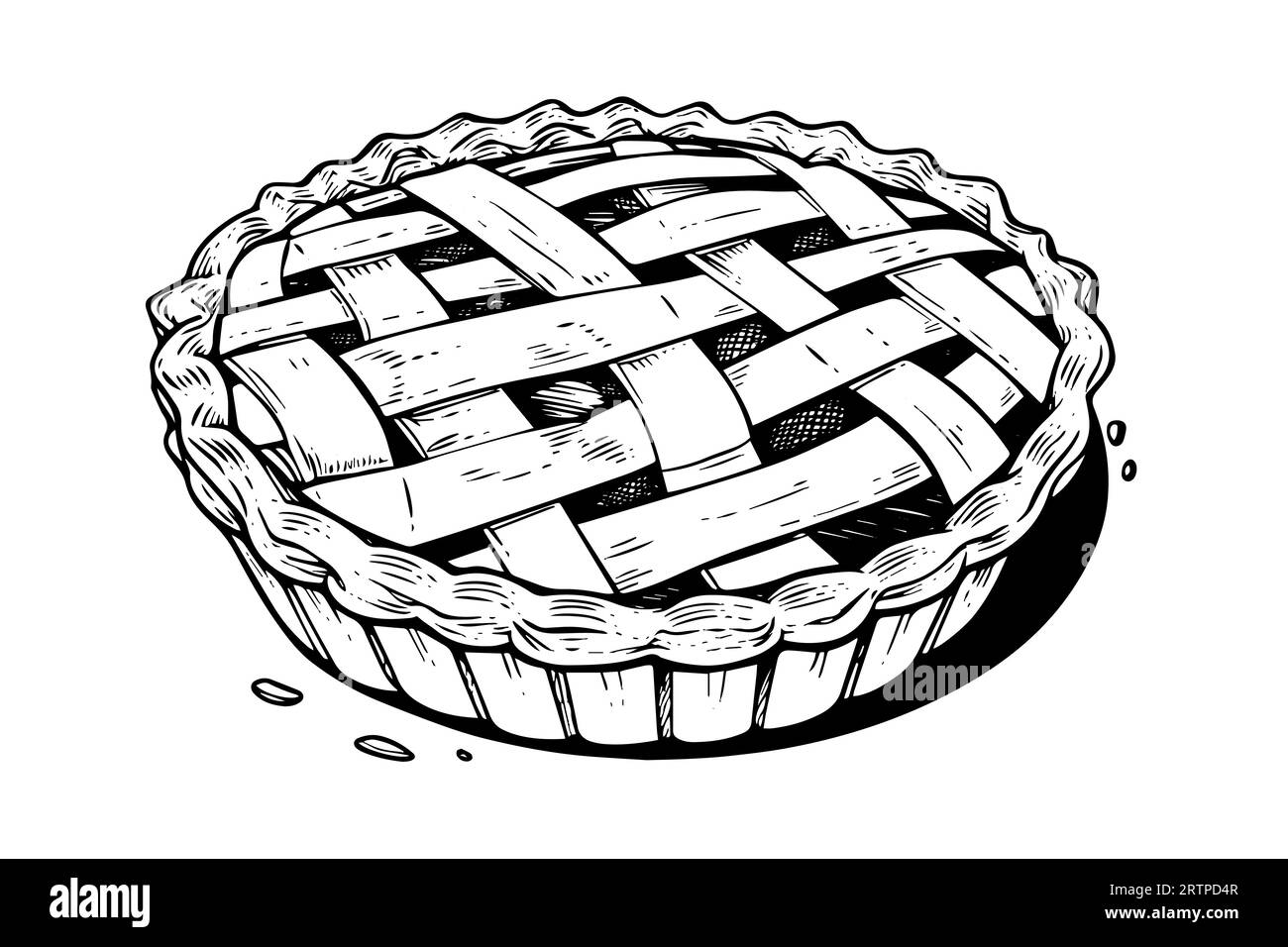 Apple Pie Hand Drawn Engraving Style Vector Illustration Stock Vector Image And Art Alamy