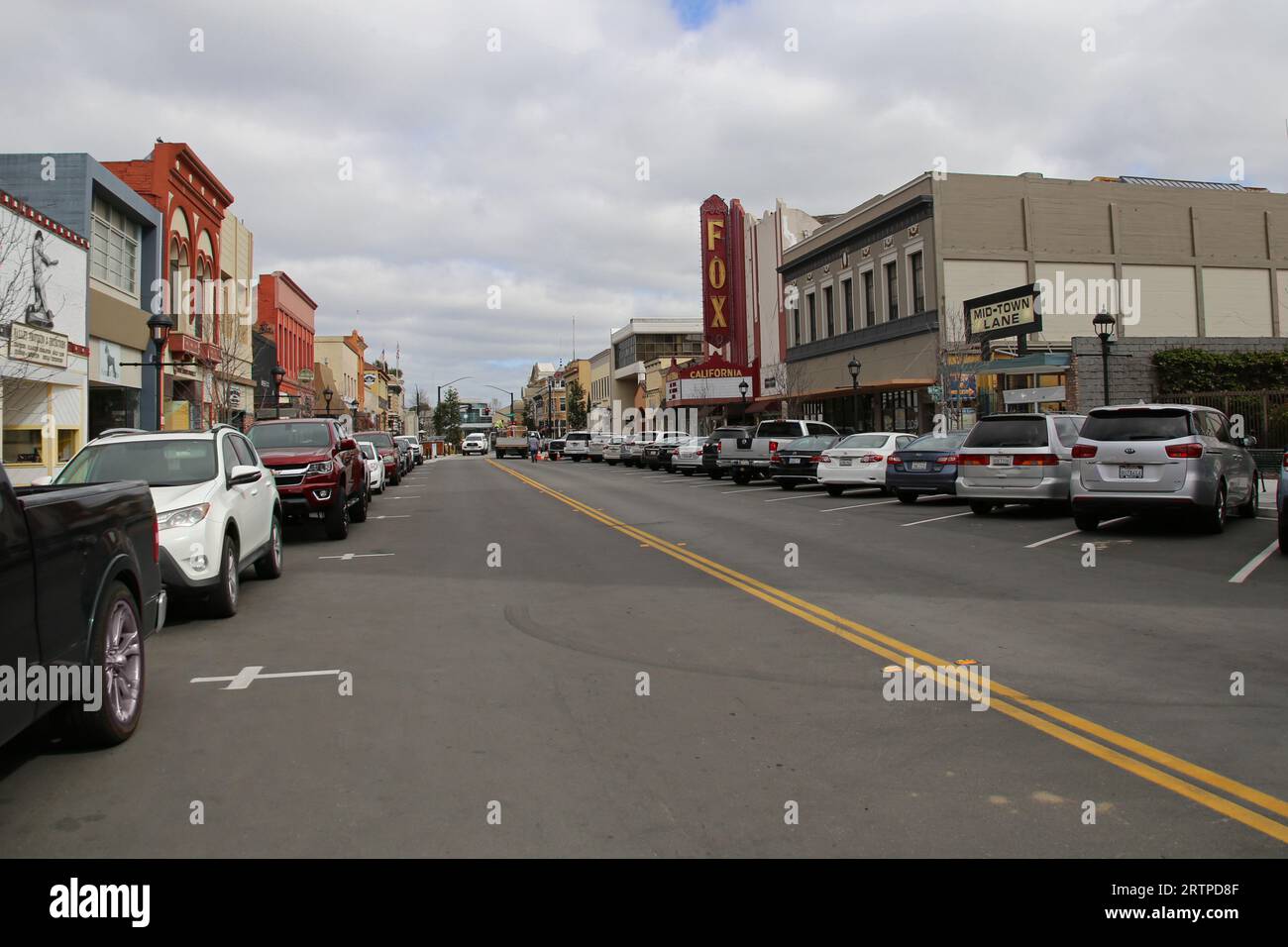 Salinas, California, USA - April 5, 2021: The city's downtown district ...