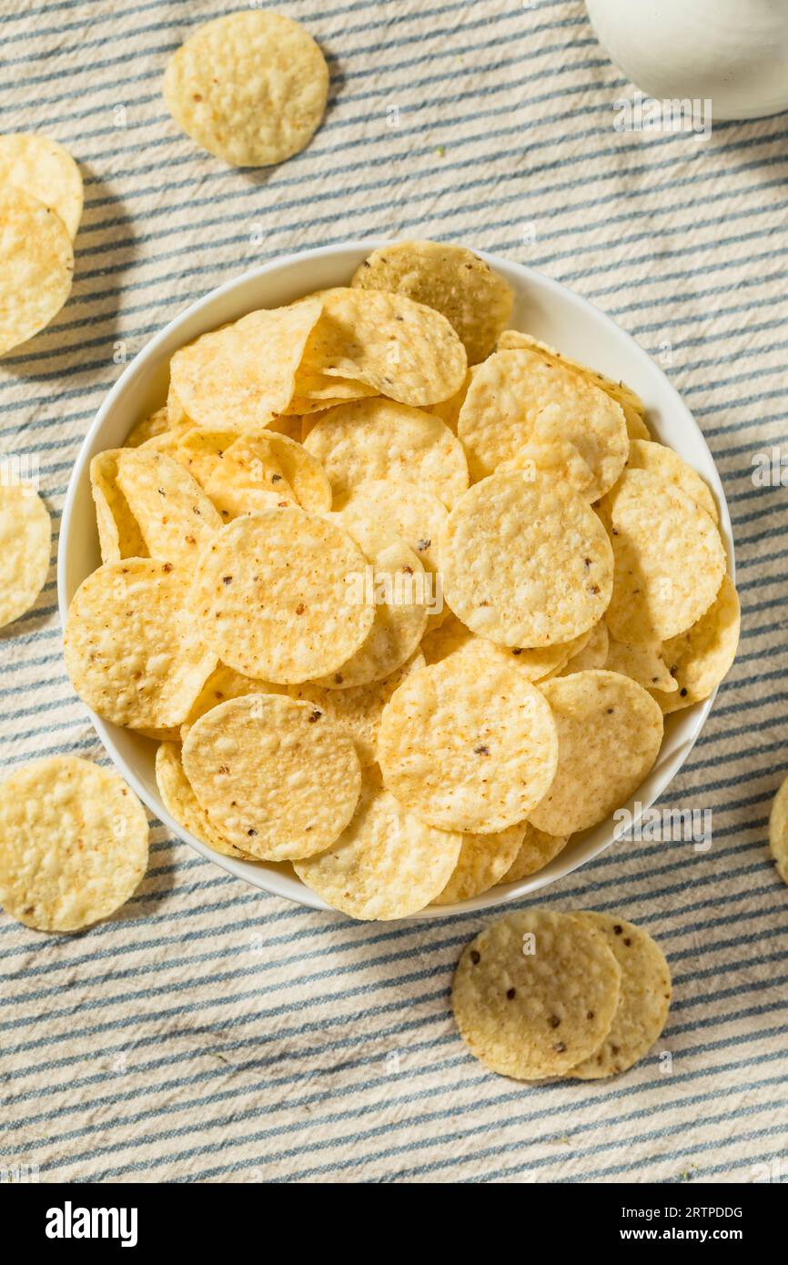 Tortilla chips round hi-res stock photography and images - Alamy