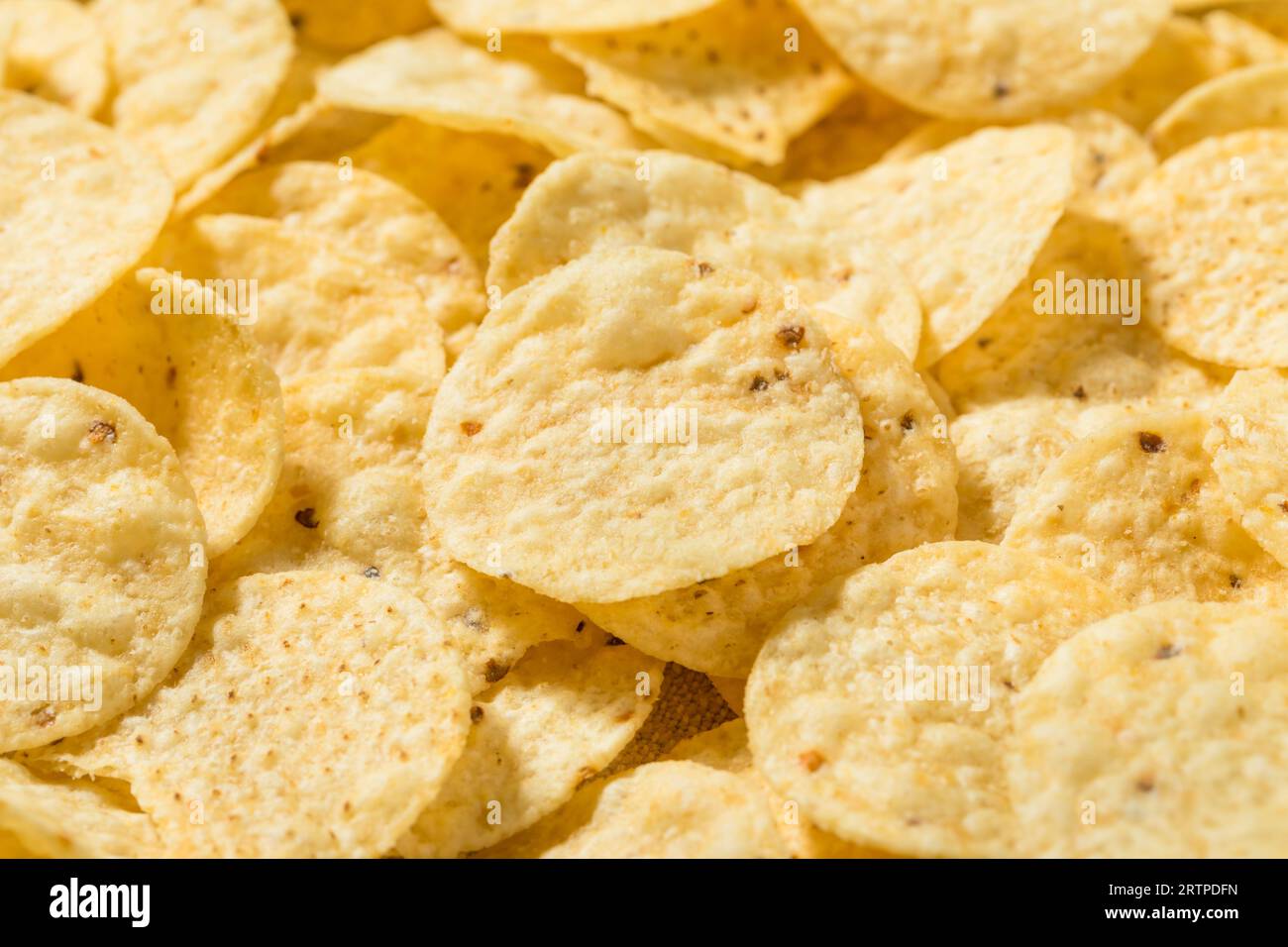 Mexican Round Tortilla Chips in a Bowl Stock Photo - Alamy