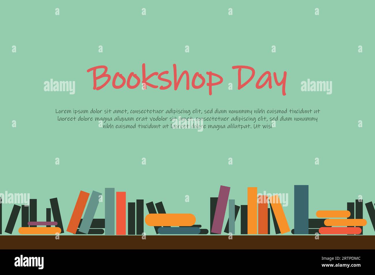 Bookshop Day background. Awareness Books Educational. Vector ...
