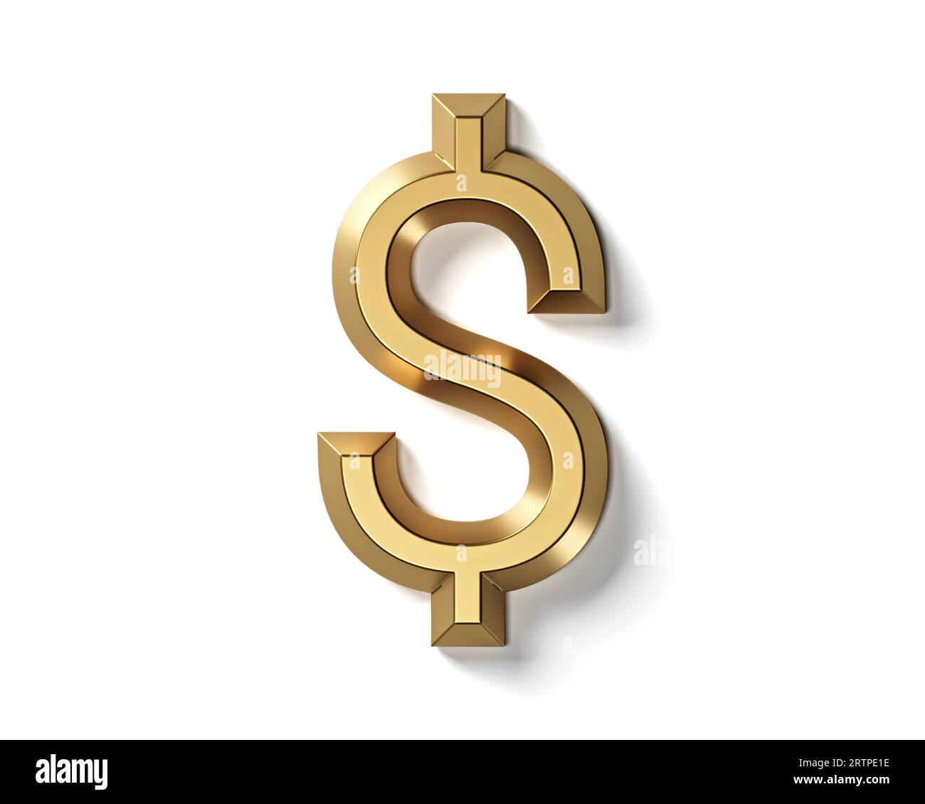 Symbols made of gold. 3d illustration of golden alphabet isolated on ...