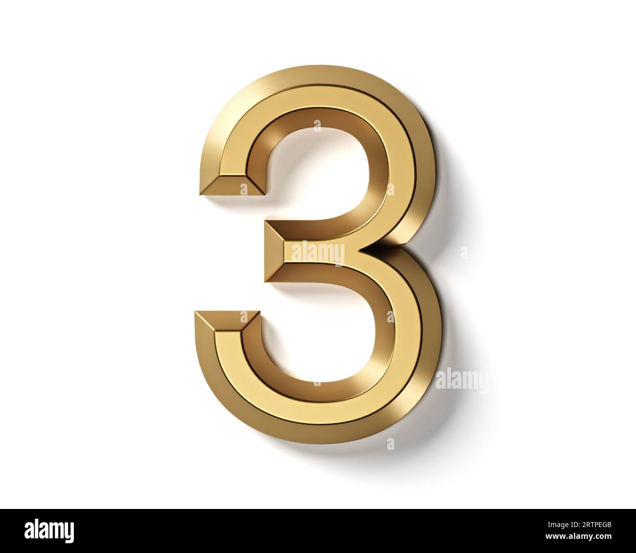 Golden number three word hi-res stock photography and images - Alamy