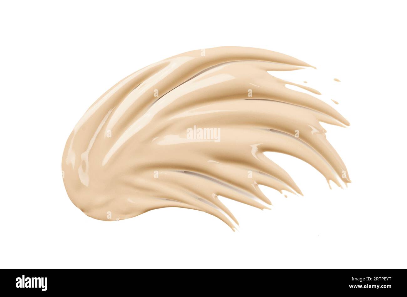 Liquid foundation smudge on white background Stock Photo - Alamy