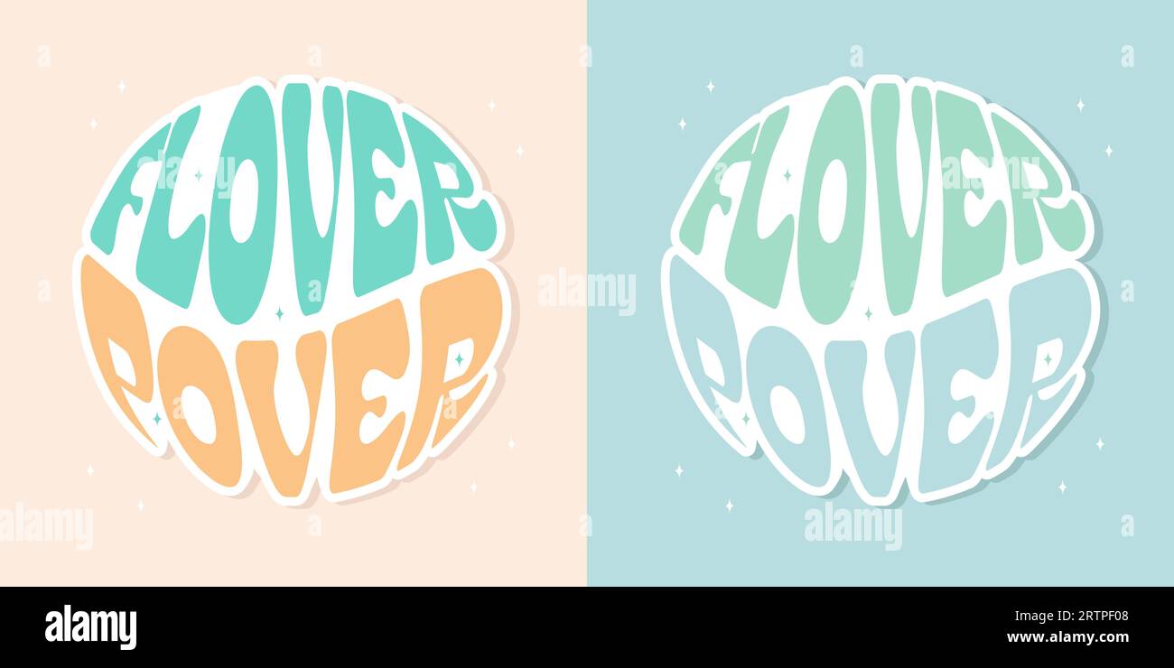 Groovy lettering Flower power Stock Vector Image & Art - Alamy