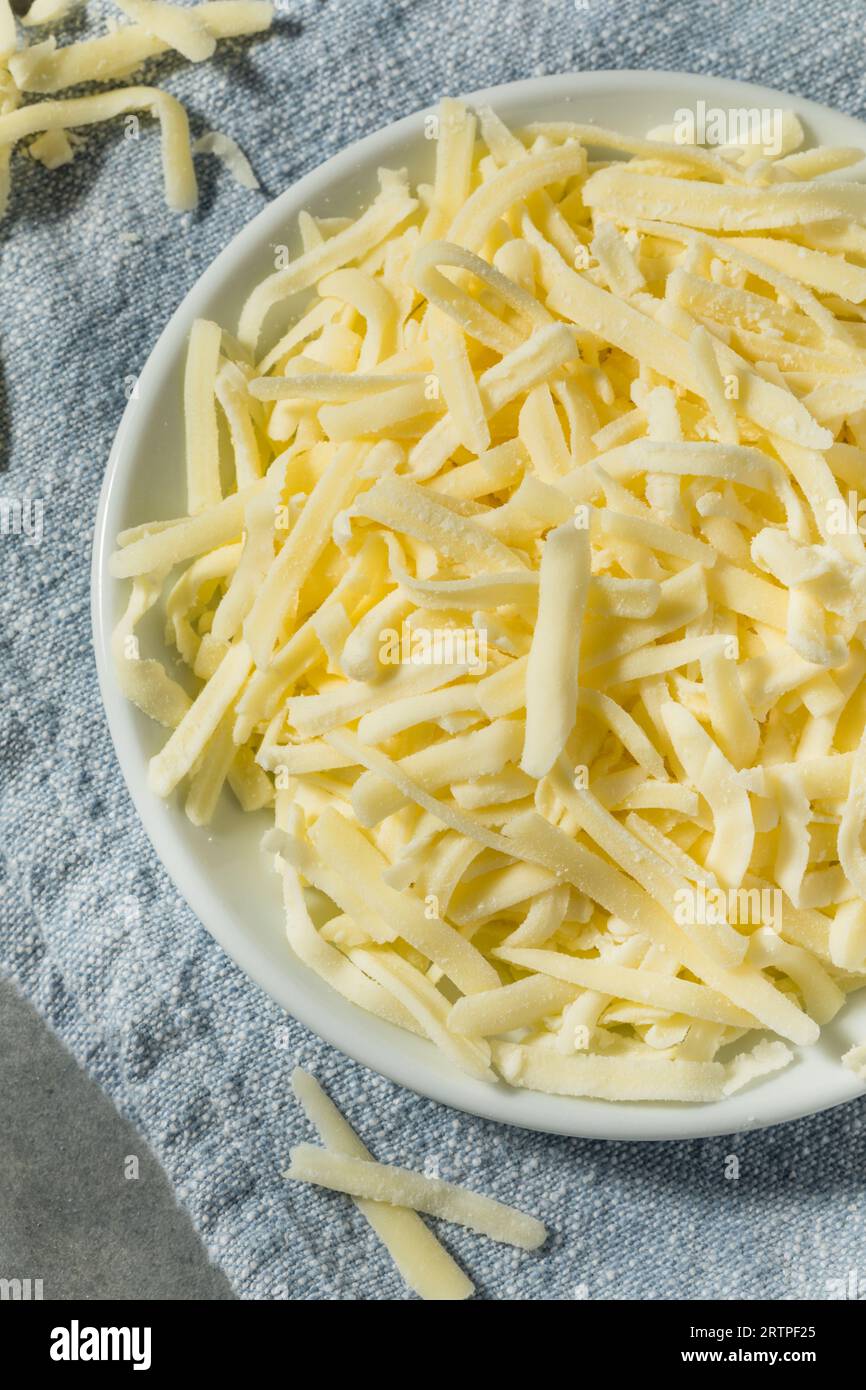 Skim Shredded Mozzarella Cheese in a Bowl Stock Photo - Alamy