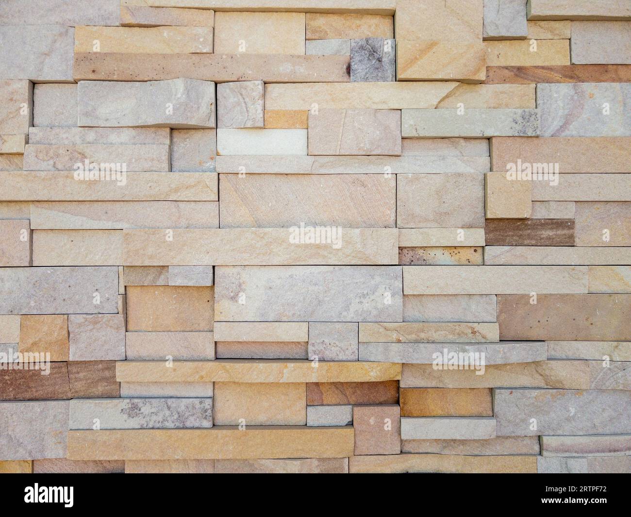 The cladding stone wall is decorated on the building pole of the ...