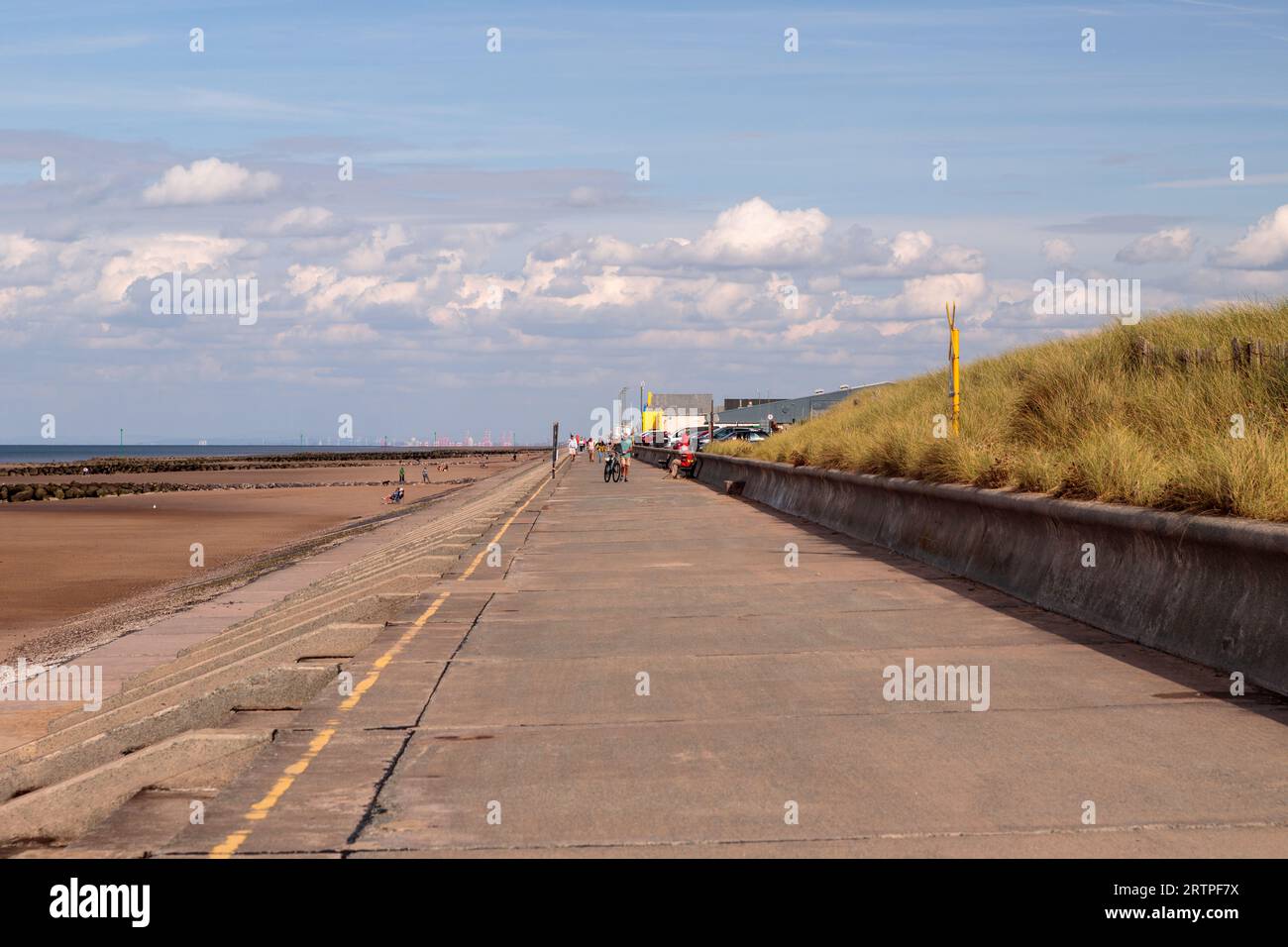 The promenade at Prestatyn on the North Wales coast Stock Photo - Alamy