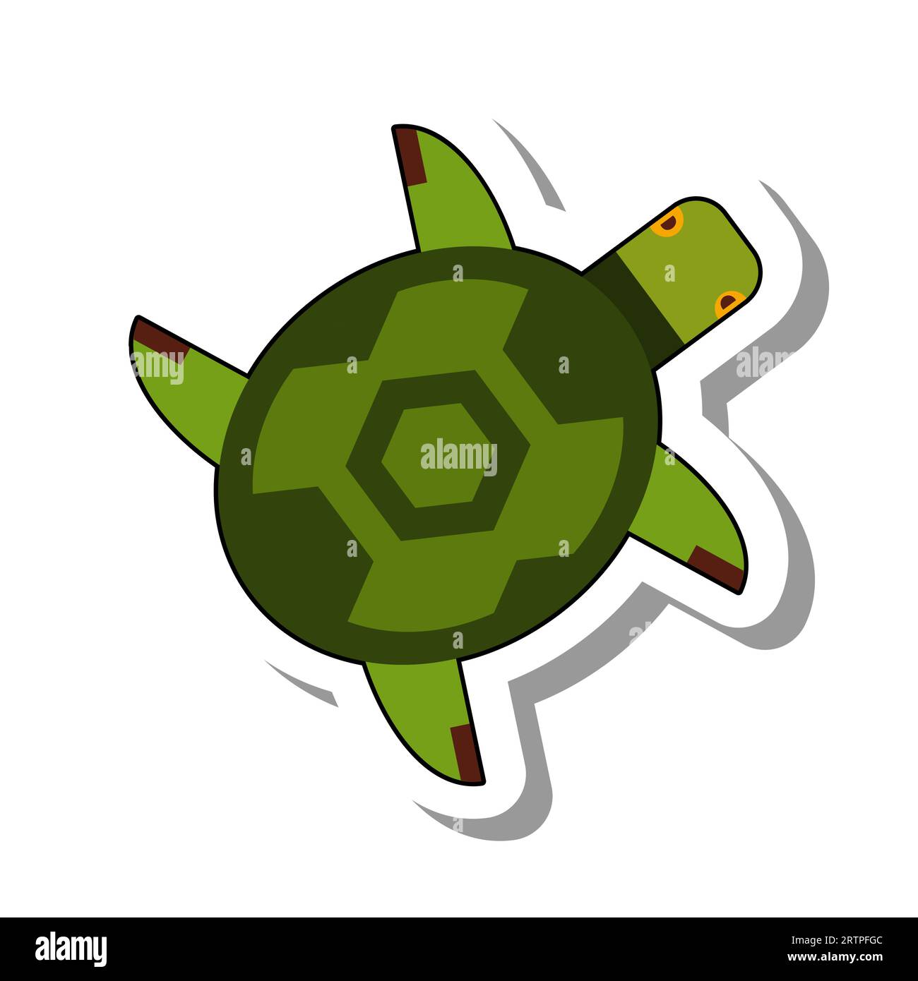 Green sea turtle breathing Stock Vector Images - Alamy