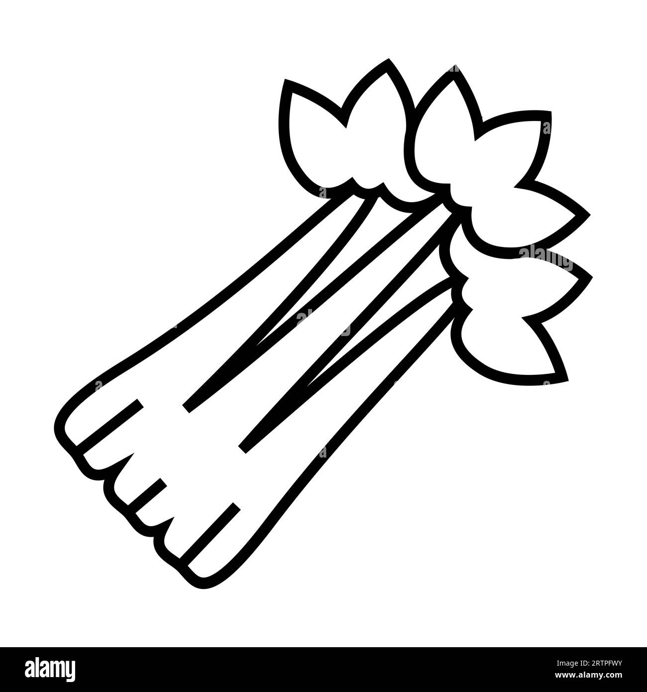 Simple outline of fresh rhubarb sprouts vector icon Stock Vector Image ...