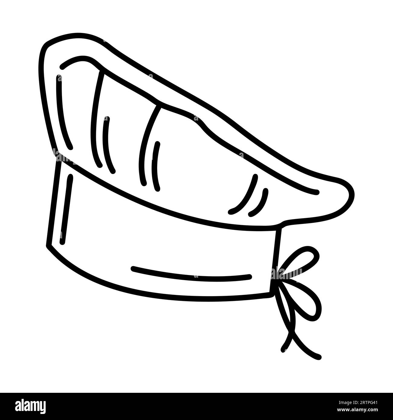 Simple outline of restaurant chef hat vector icon Stock Vector Image ...