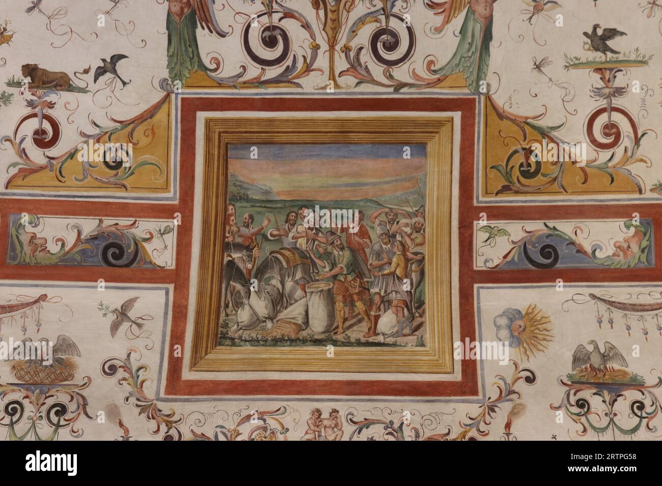 Interior of the Palazzo Santacroce-Altieri in Oriolo Romano, near Viterbo, Central Italy Stock ...