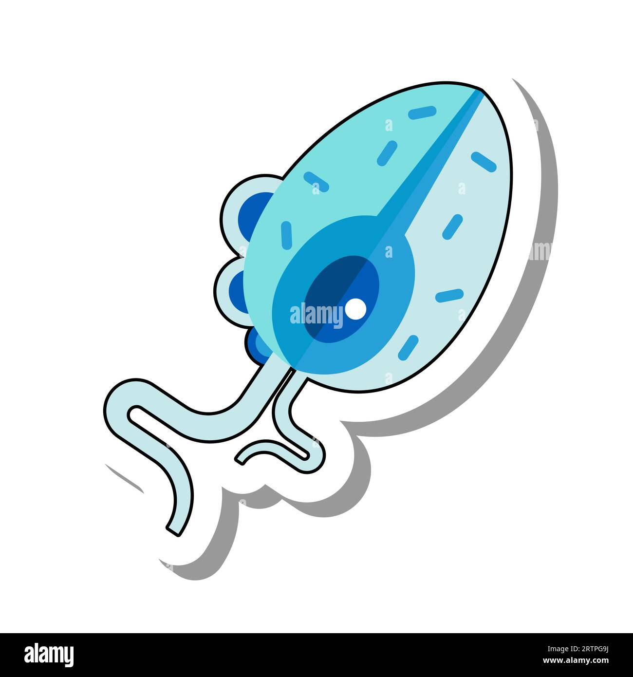 Sample of intestinal parasite flat paper sticker icon Stock Vector ...