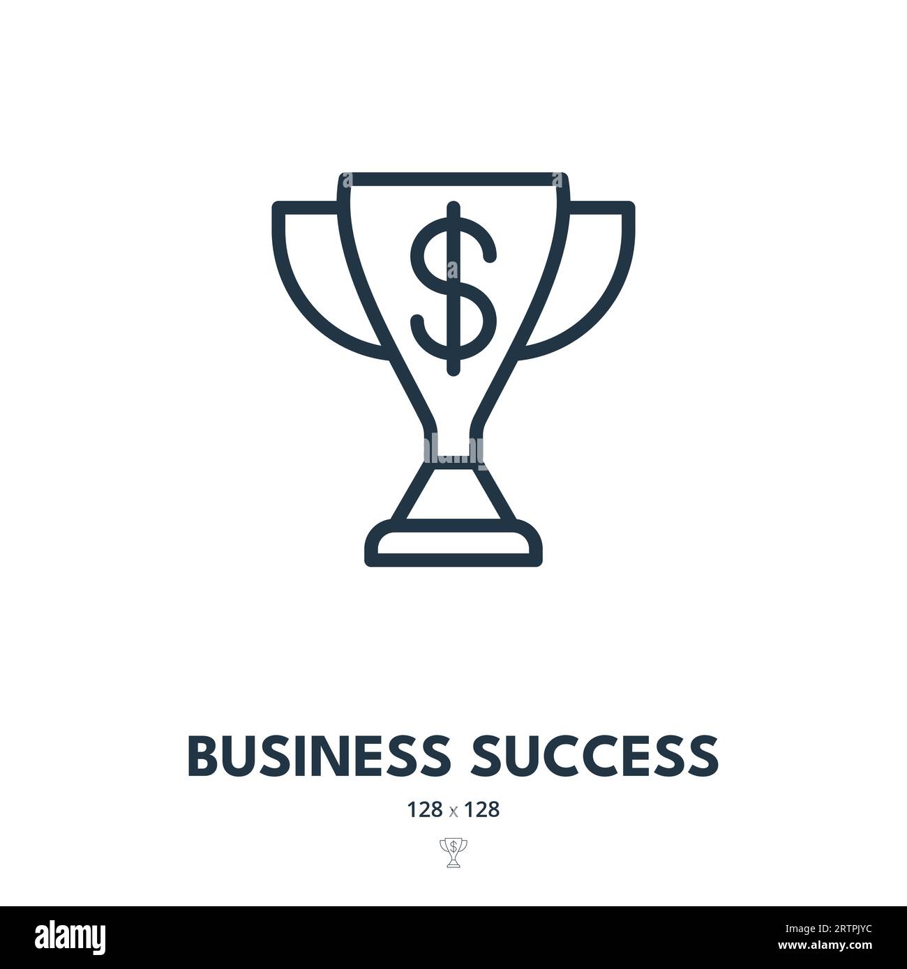 Business Success Icon. Profitability, Triumph, Prosperity. Editable Stroke. Simple Vector Icon ...
