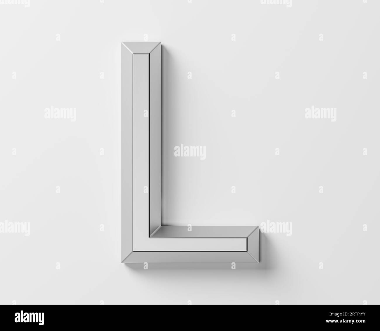 Letters made of metal. 3d illustration of iron alphabet isolated on ...