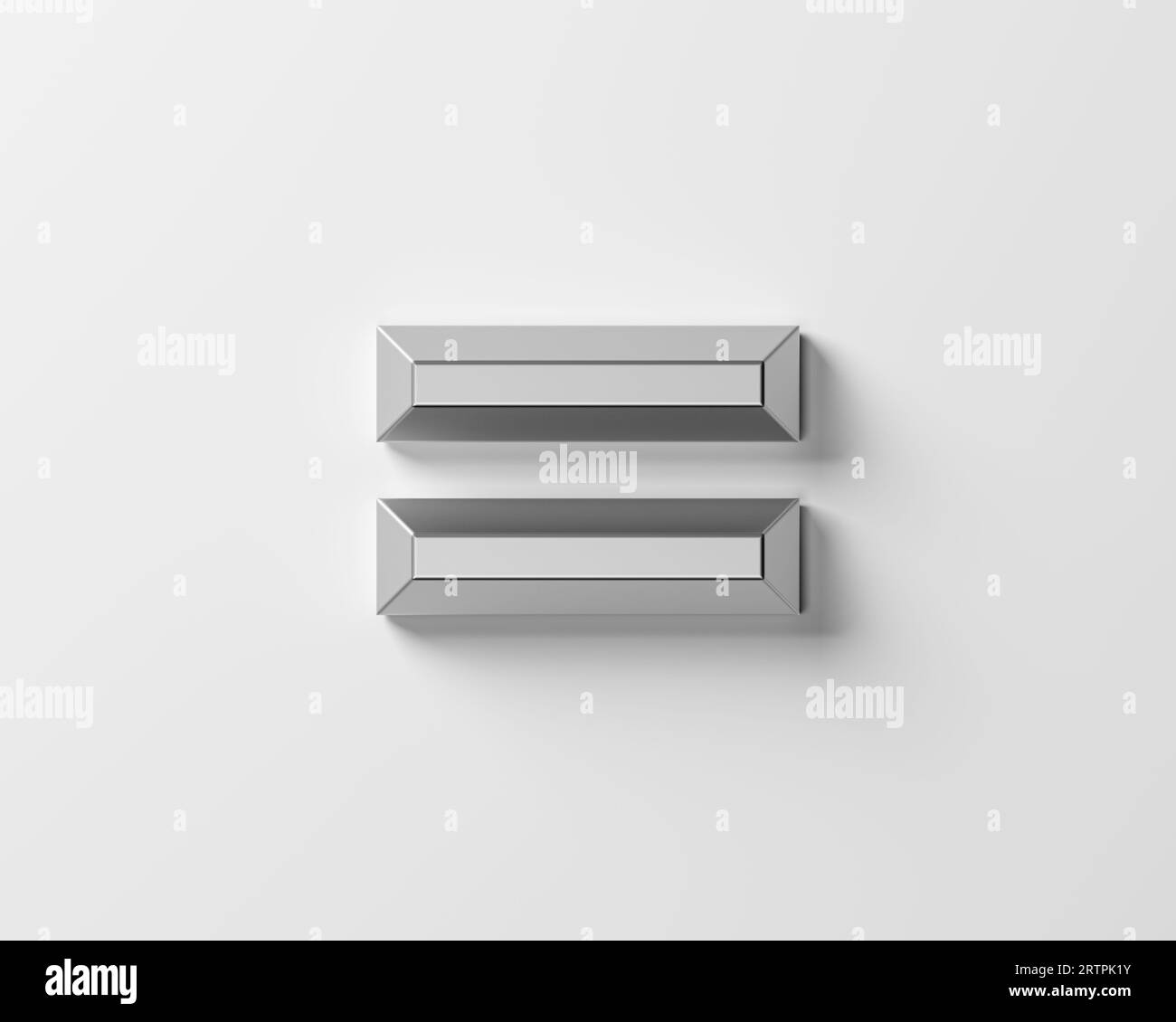 Symbols made of metal. 3d illustration of iron alphabet isolated on ...