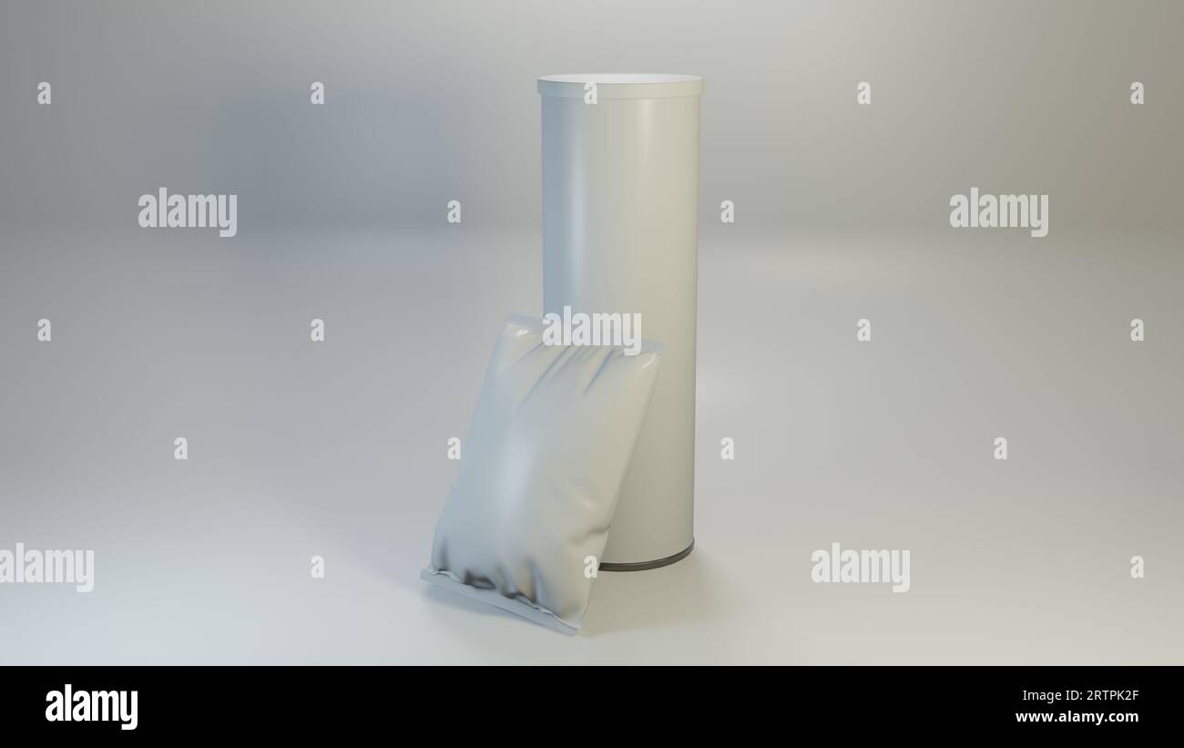 Packaging of crisp and box of chips template Stock Photo - Alamy