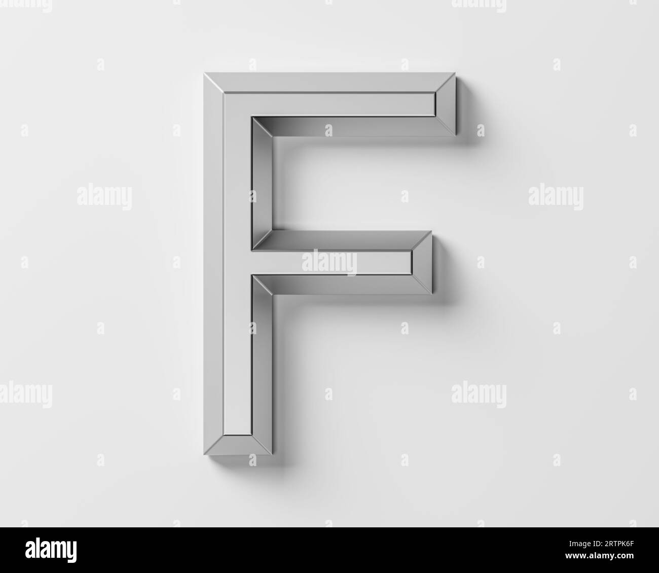 Letters made of metal. 3d illustration of iron alphabet isolated on ...