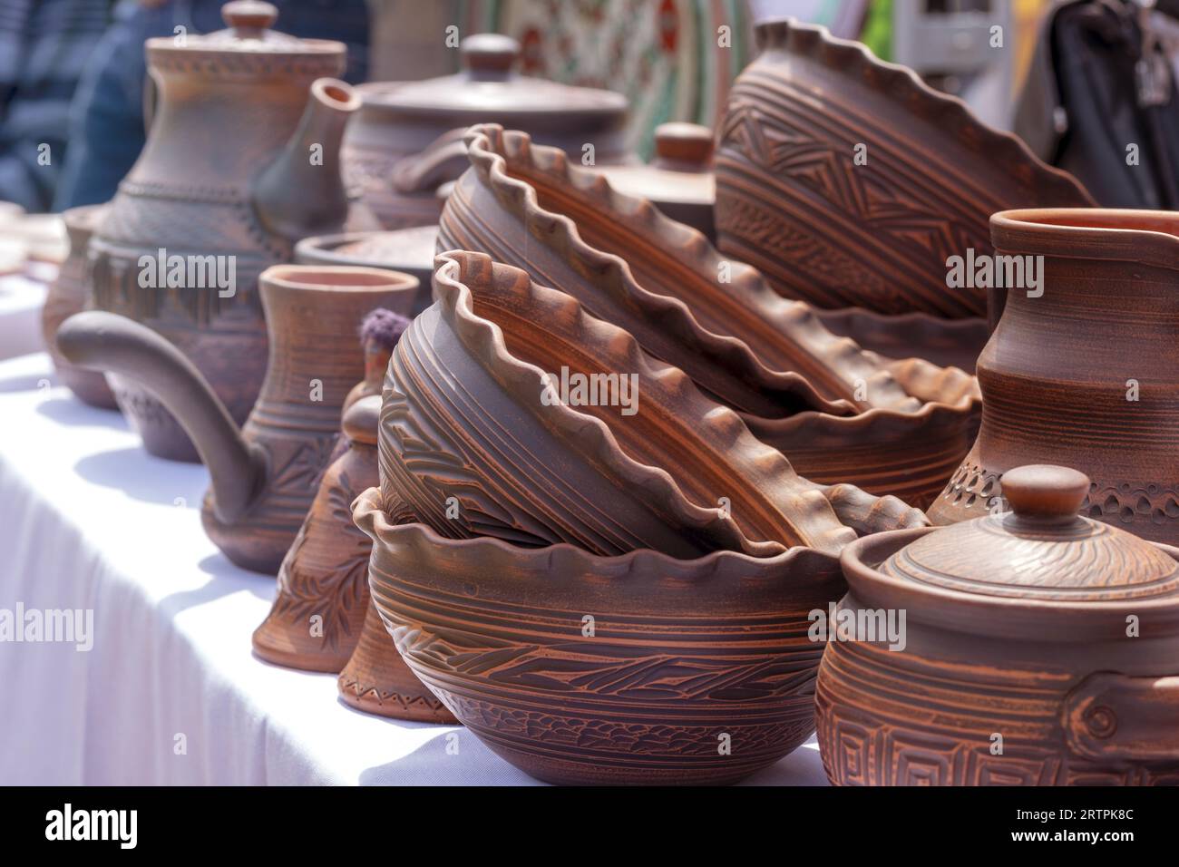 handmade clay ware. Pottery Craft Ceramic. tableware. clay dishes ...