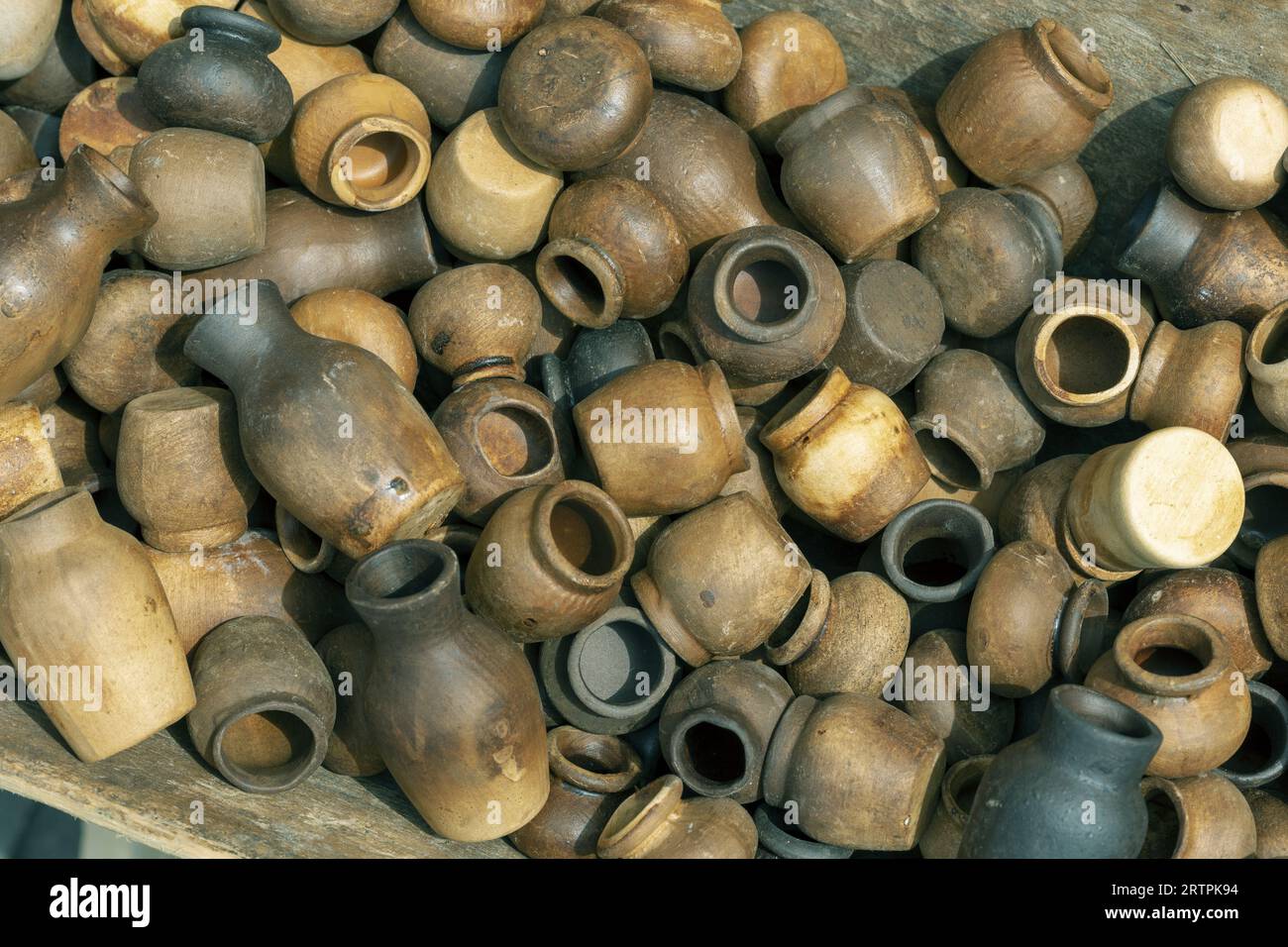 Lots of clay bottles. Pottery Texture, Pottery Background. handmade ...