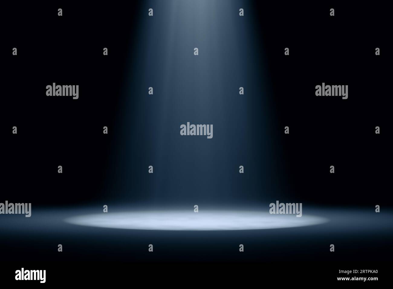 3d scene background with floor illuminated by round spot light. Stage ...
