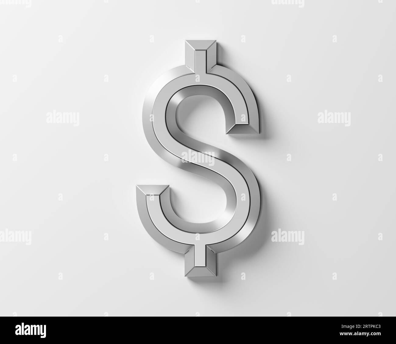 Symbols made of metal. 3d illustration of iron alphabet isolated on ...