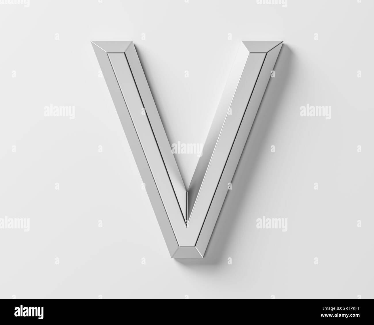 Letters made of metal. 3d illustration of iron alphabet isolated on ...