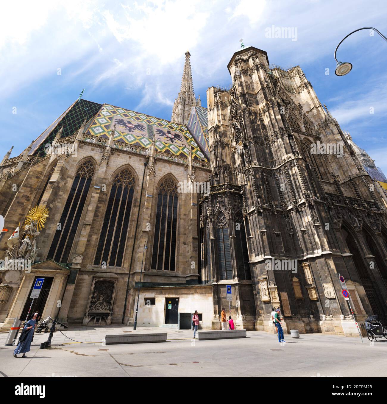 Vienna, Austria. View of the north facade of Stephansdom Cathedral on a ...