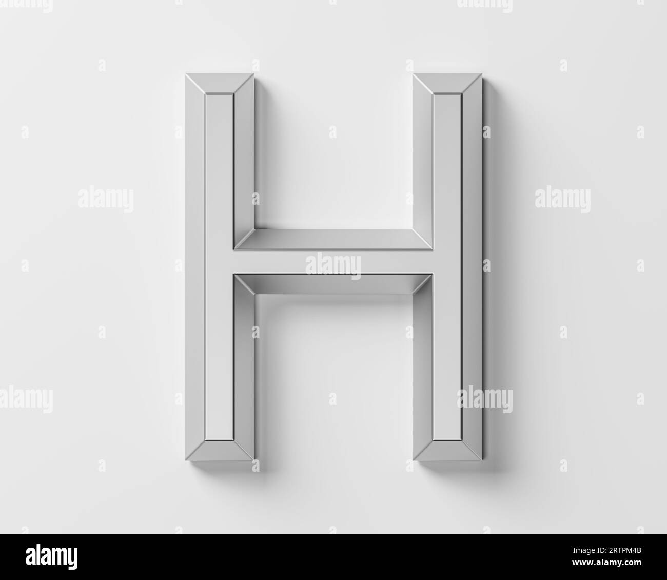 Letters made of metal. 3d illustration of iron alphabet isolated on ...