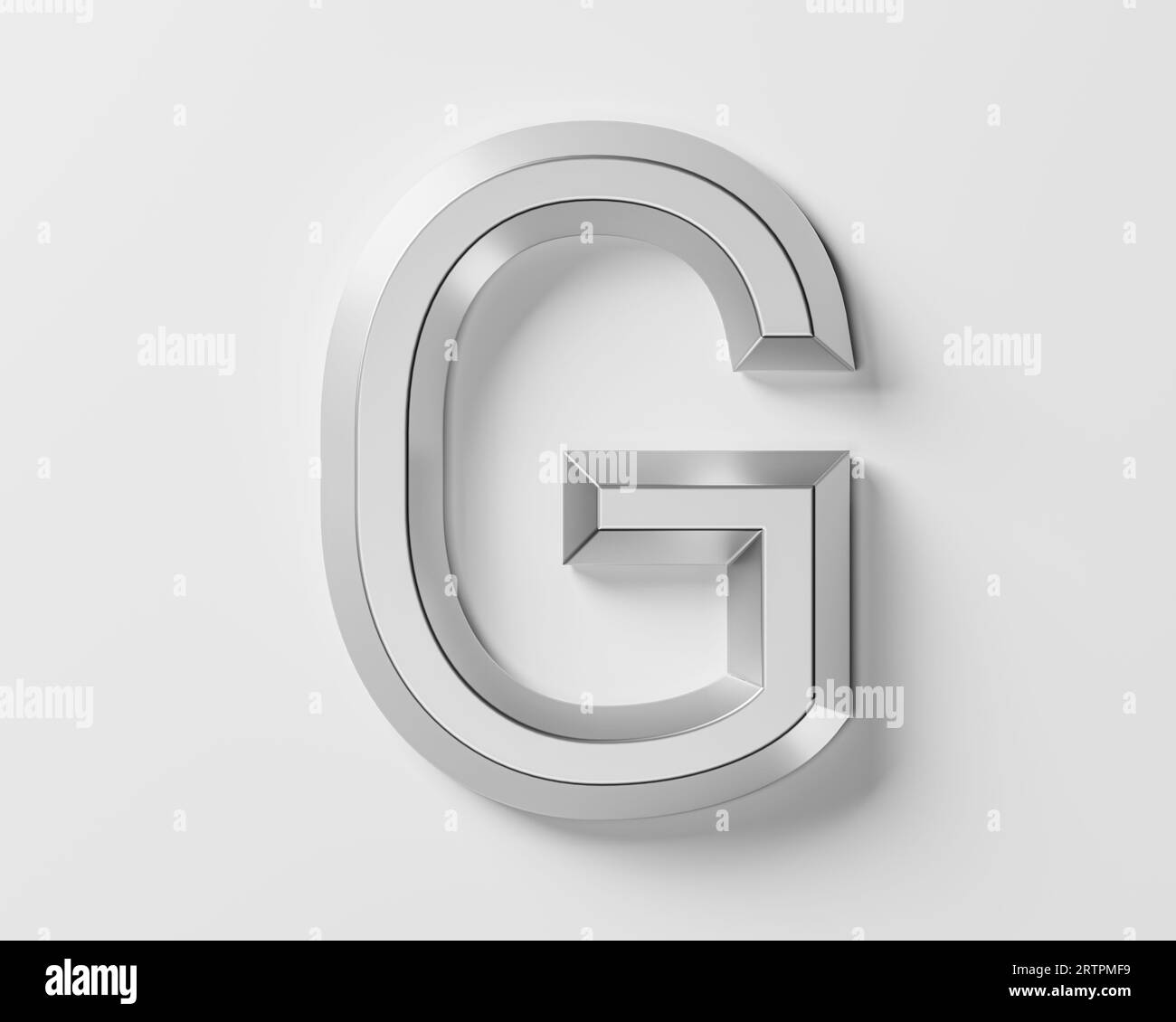 Letters made of metal. 3d illustration of iron alphabet isolated on ...