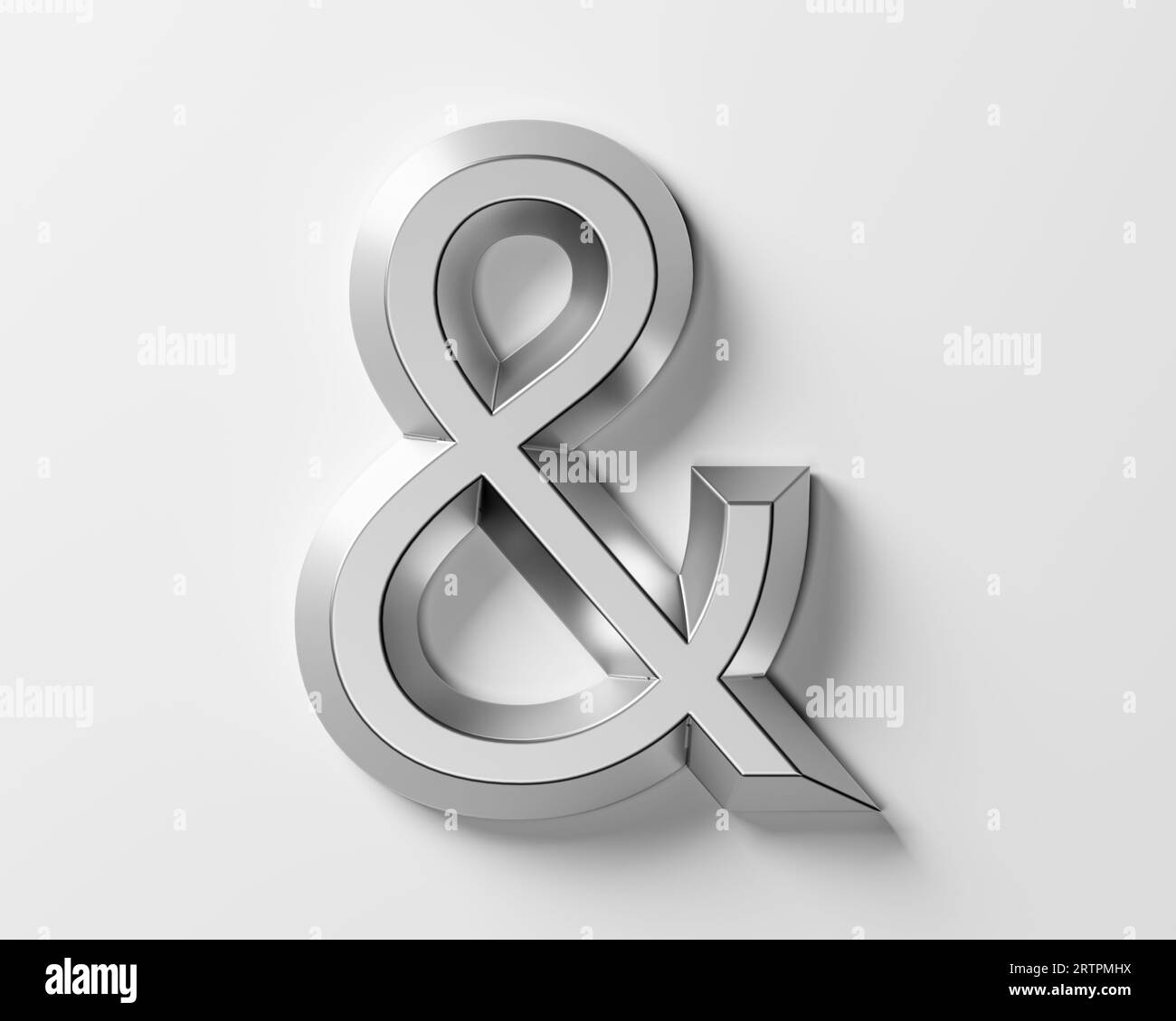 Symbols made of metal. 3d illustration of iron alphabet isolated on ...