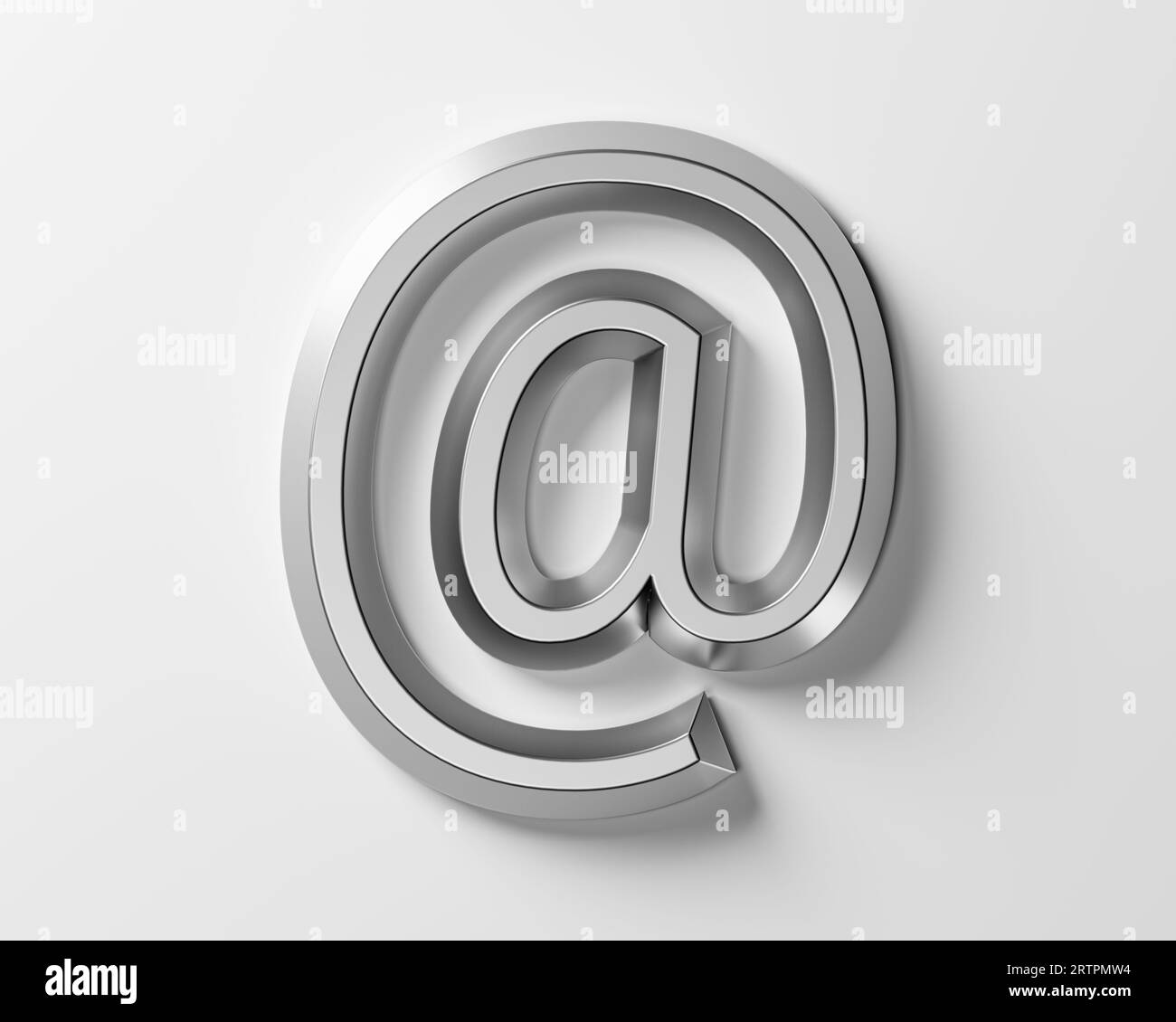 Symbols made of metal. 3d illustration of iron alphabet isolated on ...