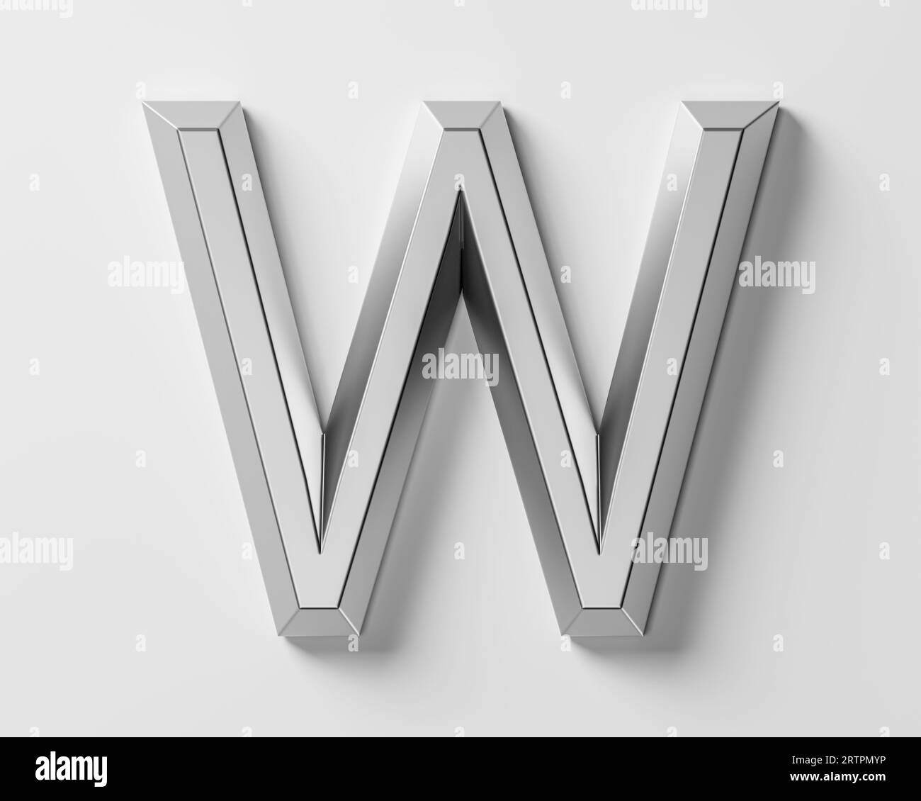 Letters made of metal. 3d illustration of iron alphabet isolated on ...