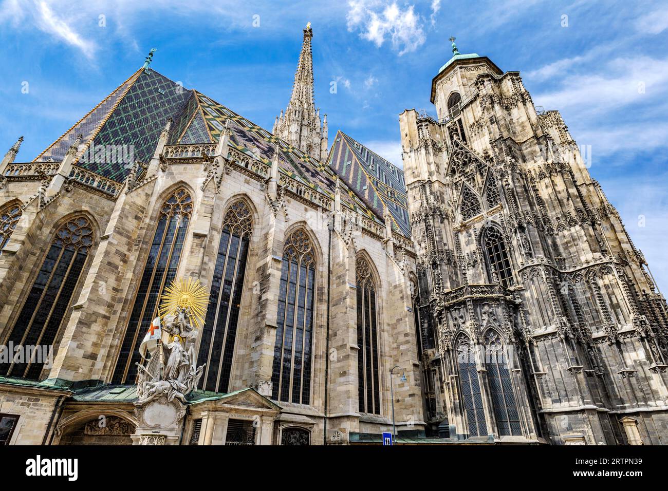 Vienna, Austria. View of the north facade of Stephansdom Cathedral on a ...