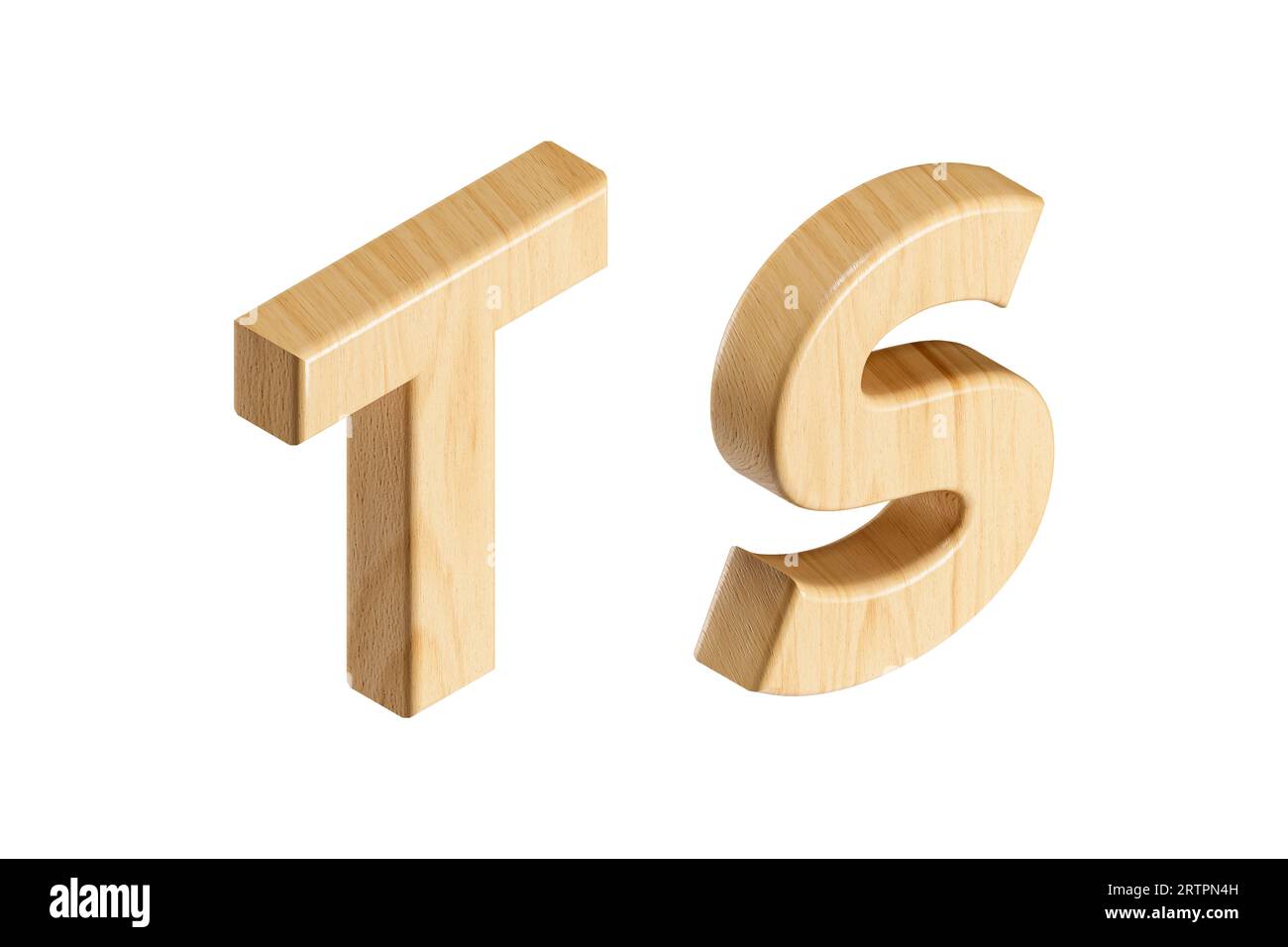 Letters made of wood. 3d isometric illustration of wooden alphabet ...