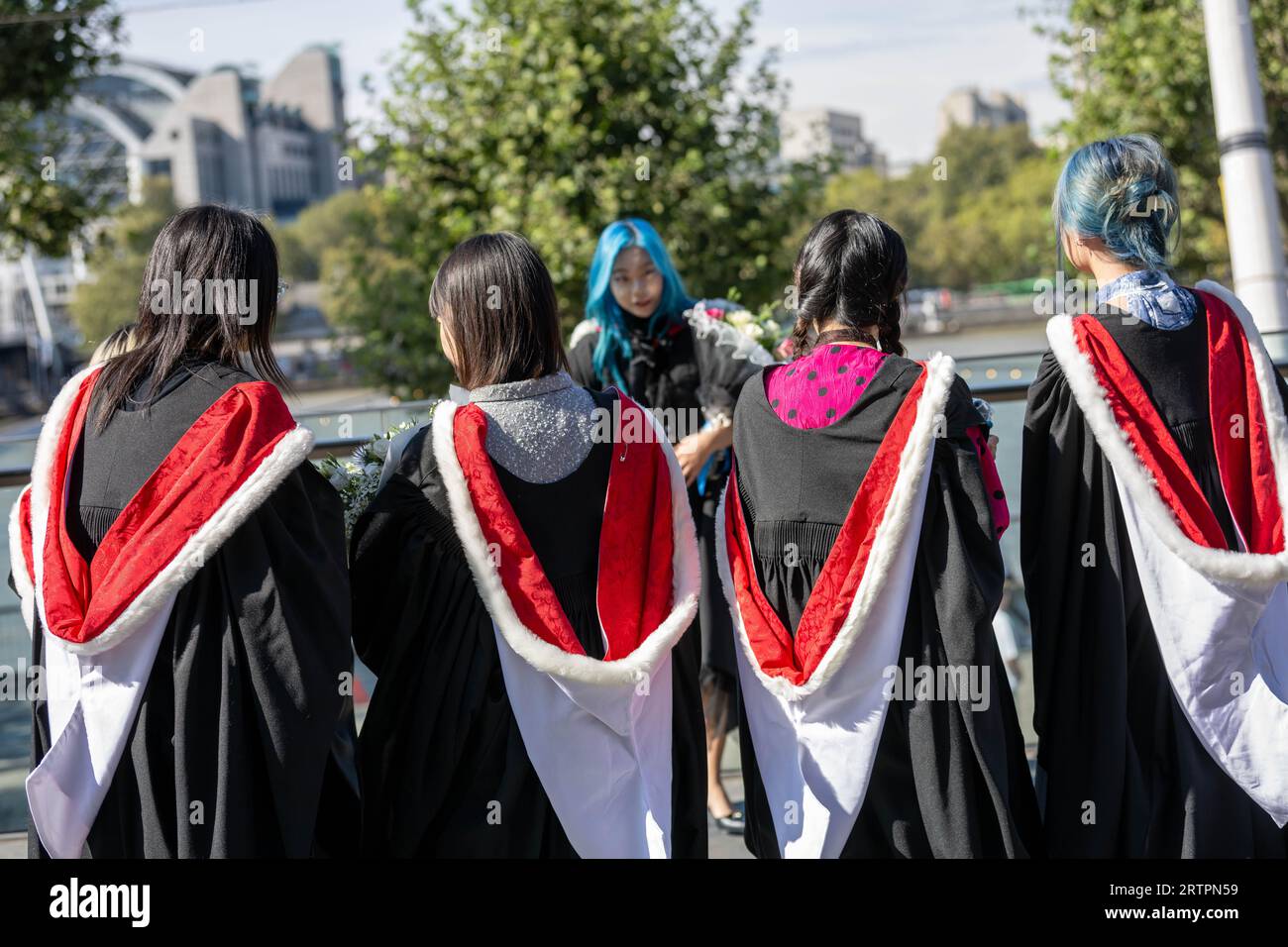 London, UK. 14th Sep, 2023. Royal College of Art graduates celebrate ...