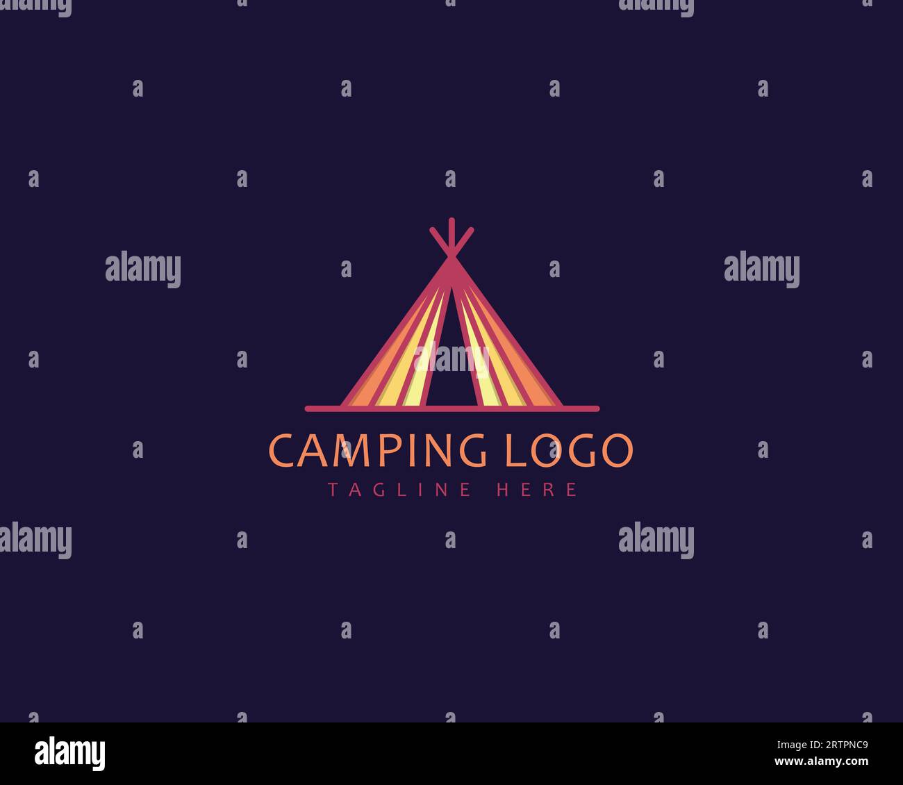Camping Logo Template, Tent Logo Design Vector, Emblem, Design Concept ...