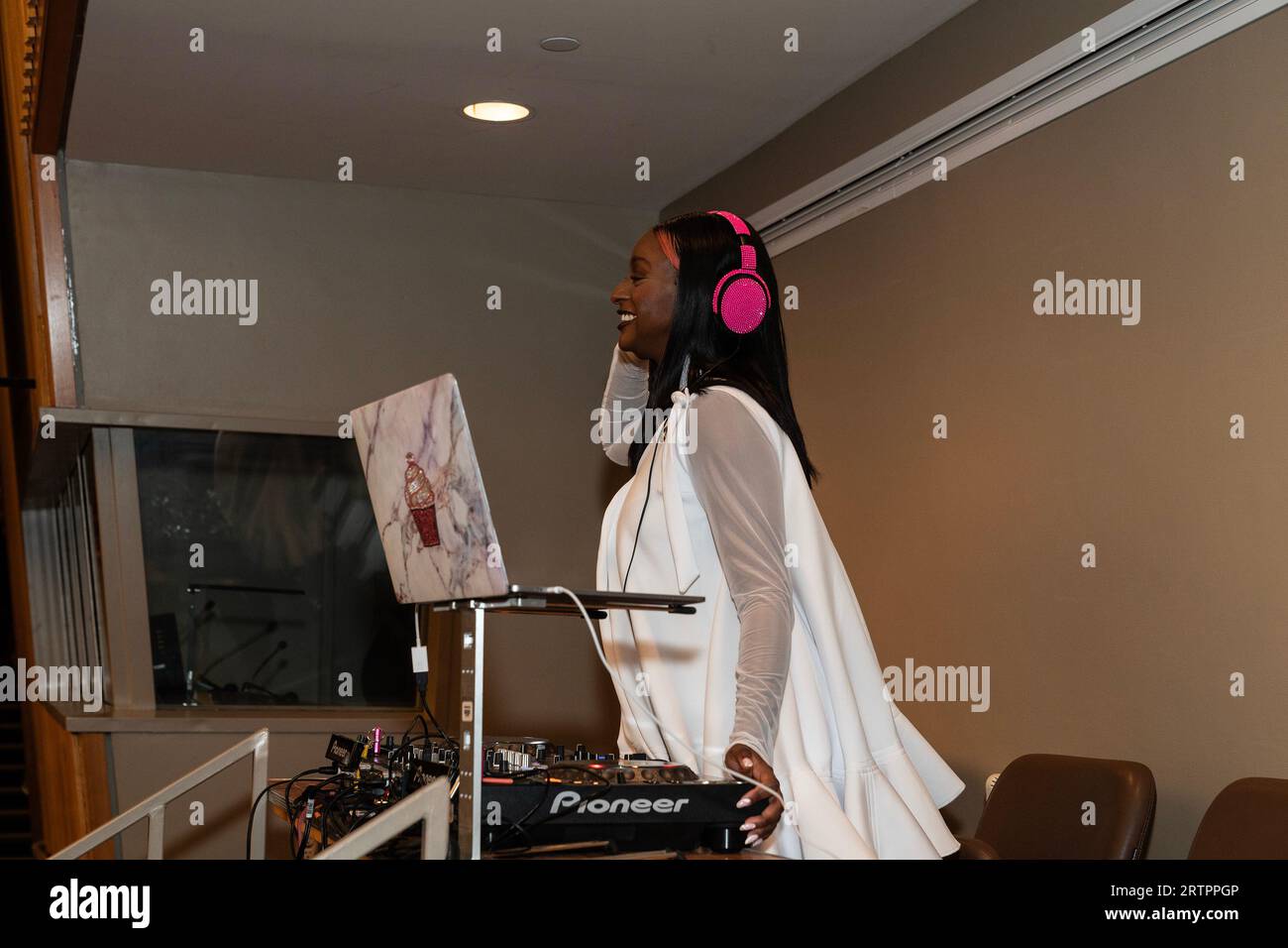 New York, USA. 14th Sep, 2023. DJ Ida Beer performs during International Day of Peace Youth ...