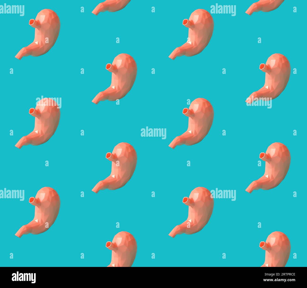 3d illustration of seamless trendy isometric objects pattern made of ...