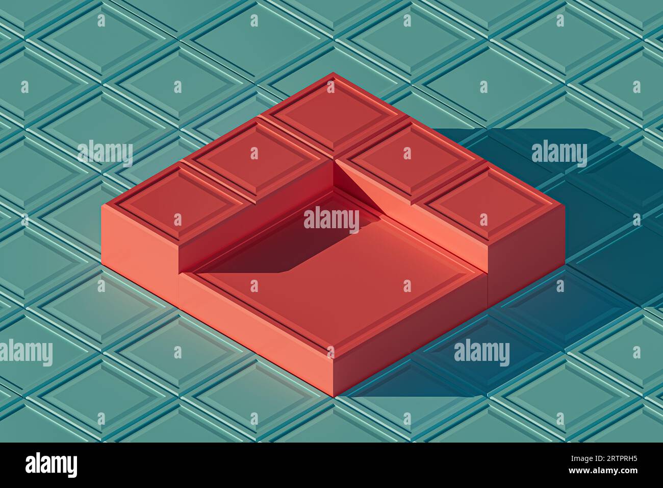Abstract isometric red cube pattern hi-res stock photography and images ...