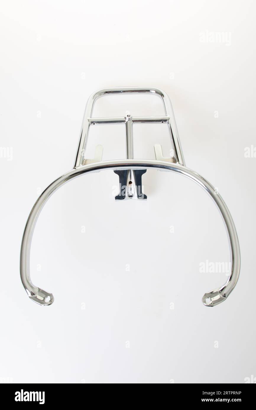 scooter luggage frame rack carrier new modern neoretro silver chrome ...